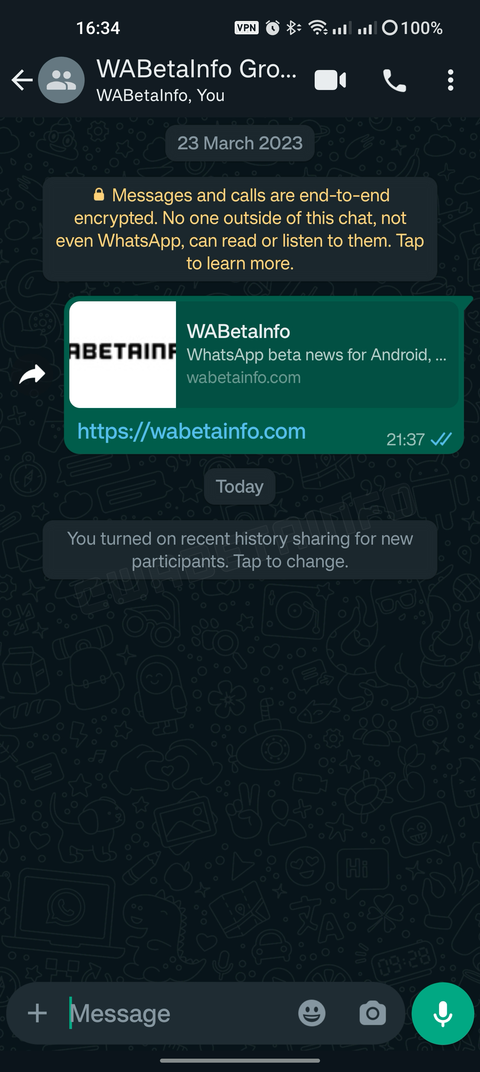 History sharing could make WhatsApp group chats less confusing for new members