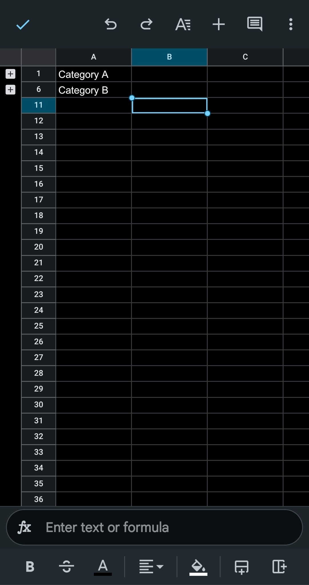 How to group rows or columns in Google Sheets