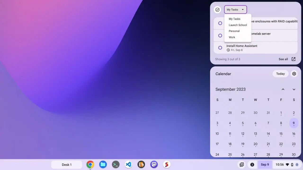 ChromeOS could soon pick up a widget for Google Tasks
