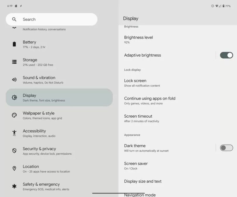 Google's Pixel Fold borrows a screen lock feature from Samsung's Galaxy ...
