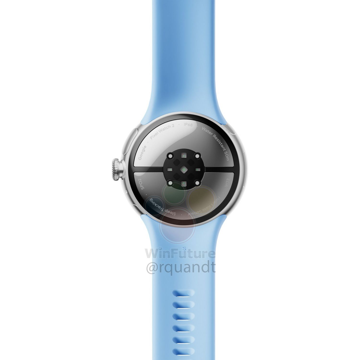 Leaked renders show the Pixel Watch 2 in four colors from all angles