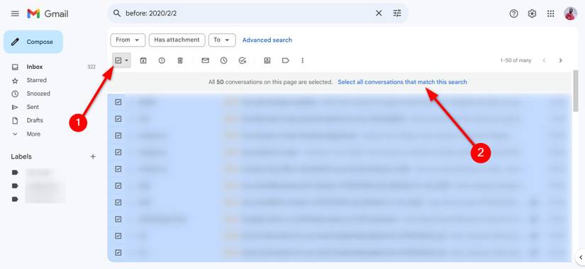 Gmail: How to mass delete old email messages