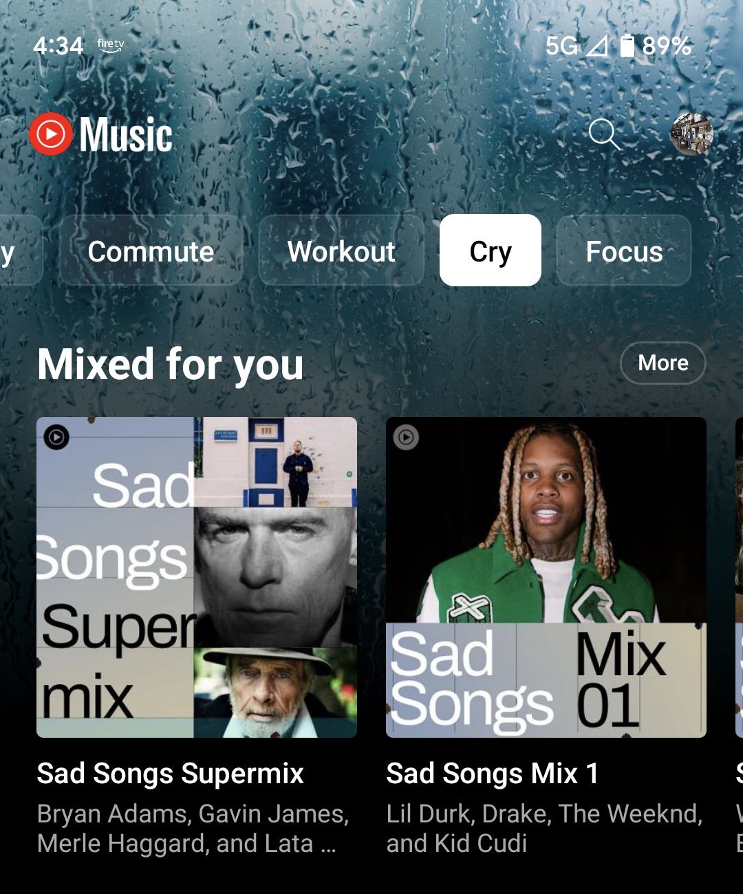 YouTube Music's newly added mood filter encourages you to cry your ...