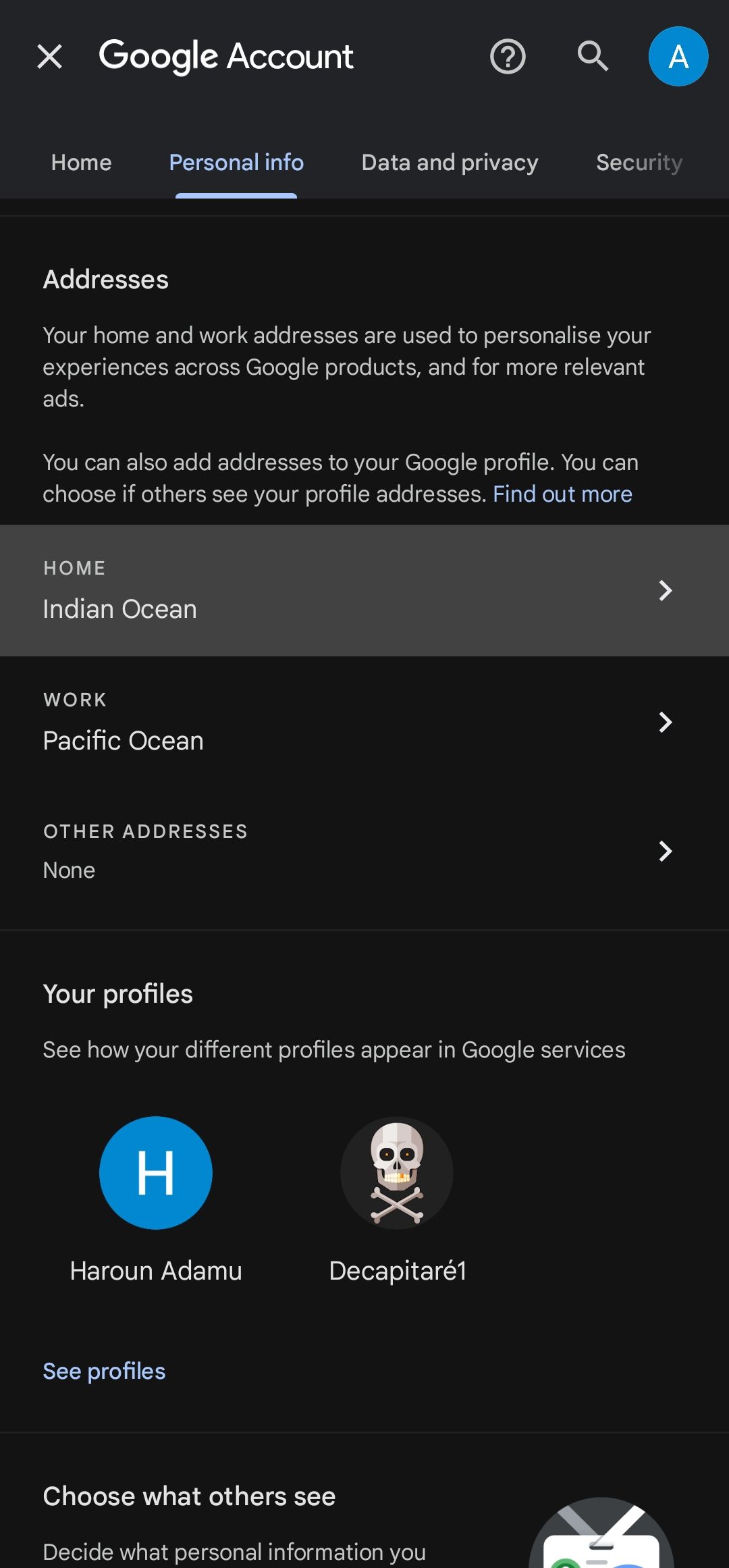 How to change the home address in your Google account