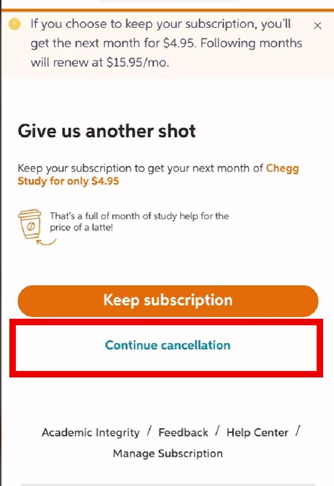 How to cancel Chegg