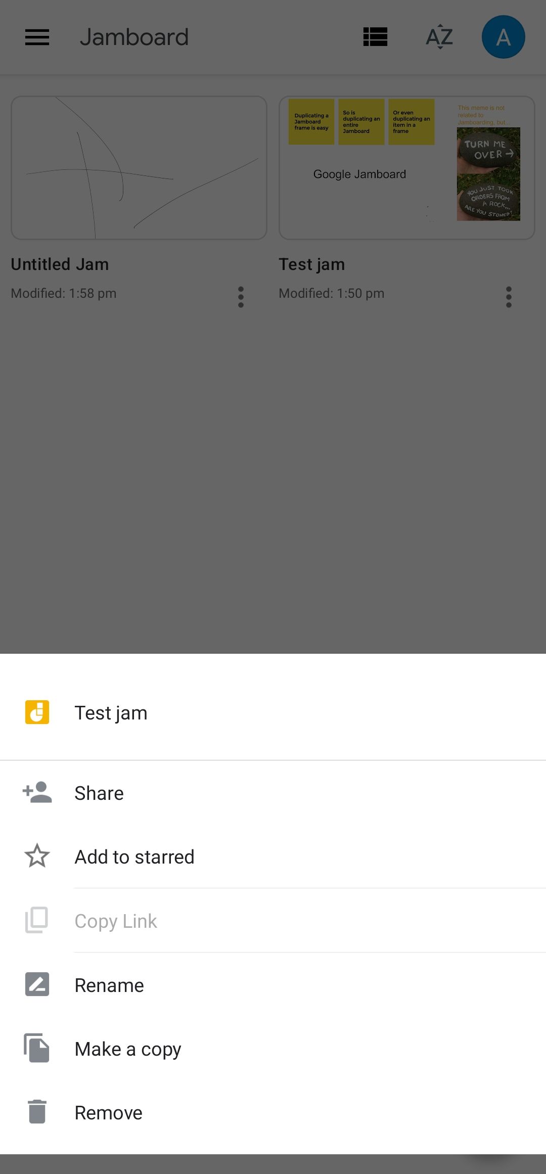 How to duplicate Google Jamboard slides