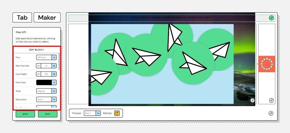 How to use Tab Maker in Google Chrome