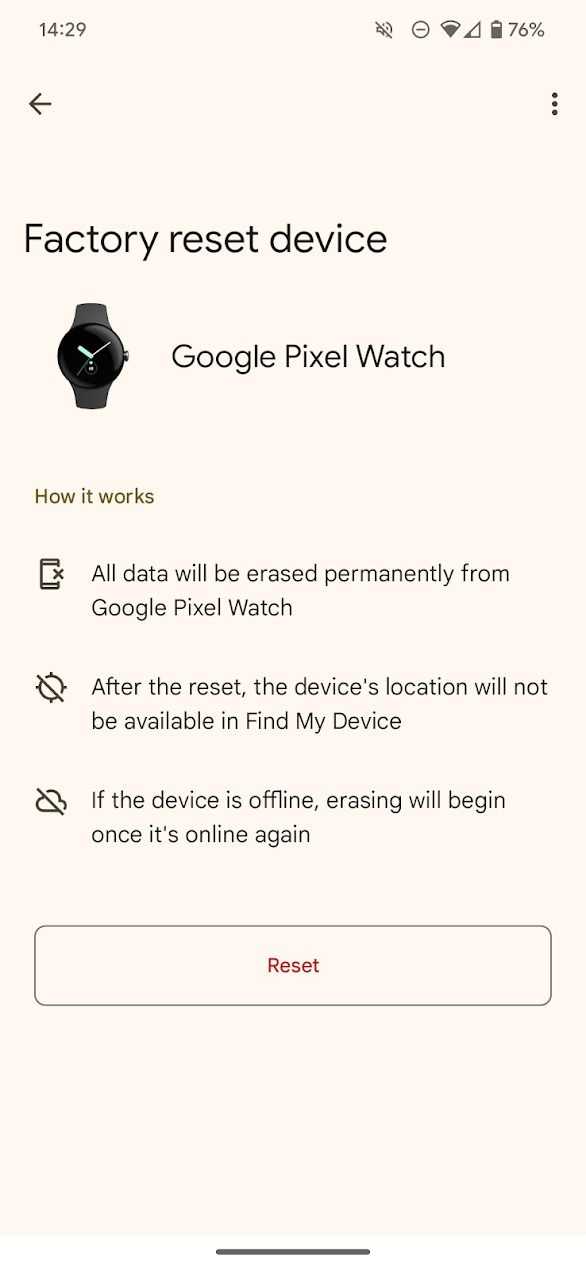 How to reset your Google Pixel Watch