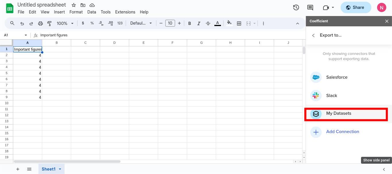 How to use Google Sheets data connectors