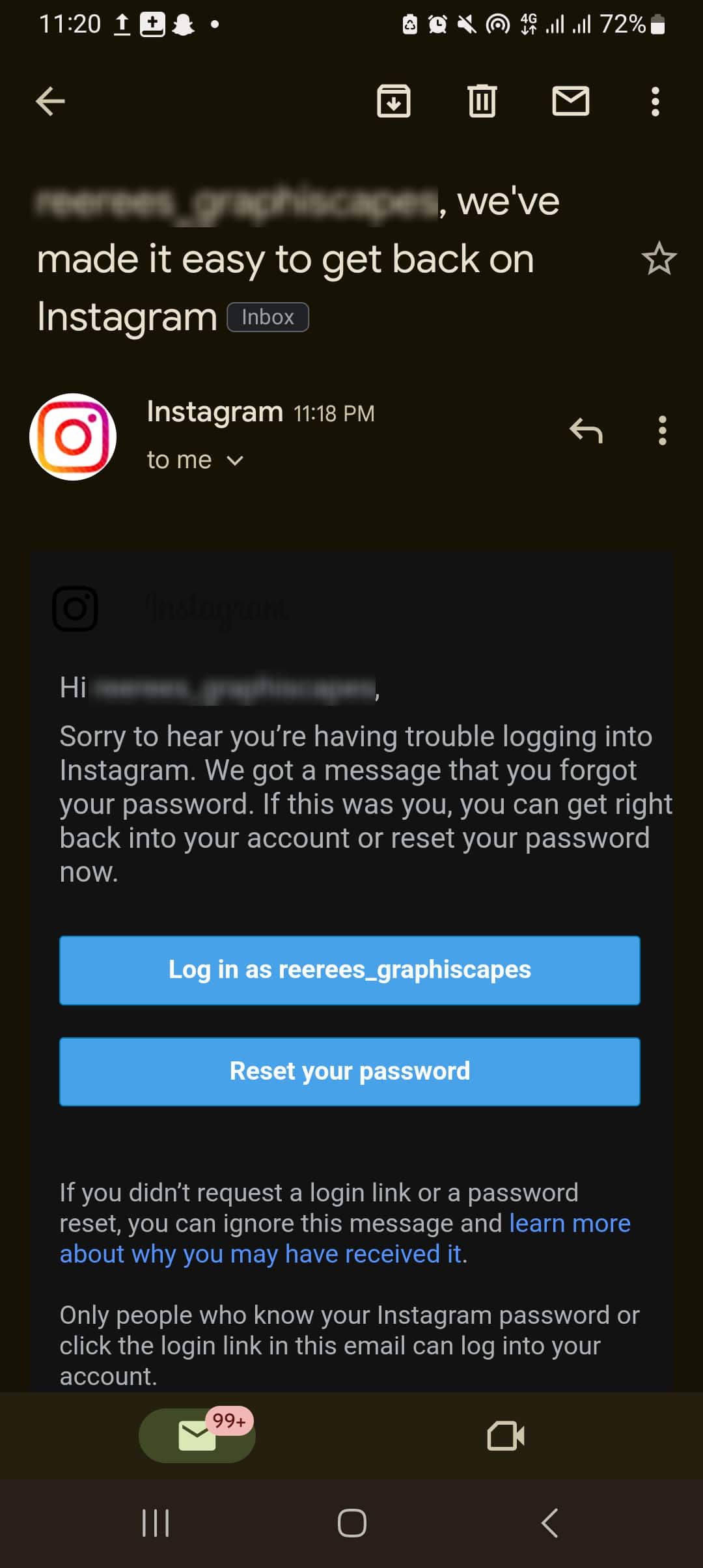 How to get your Instagram account back