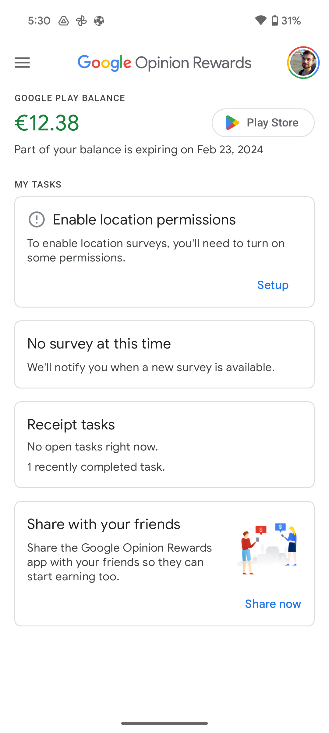 Google Opinion Rewards gets a new background location onboarding UI