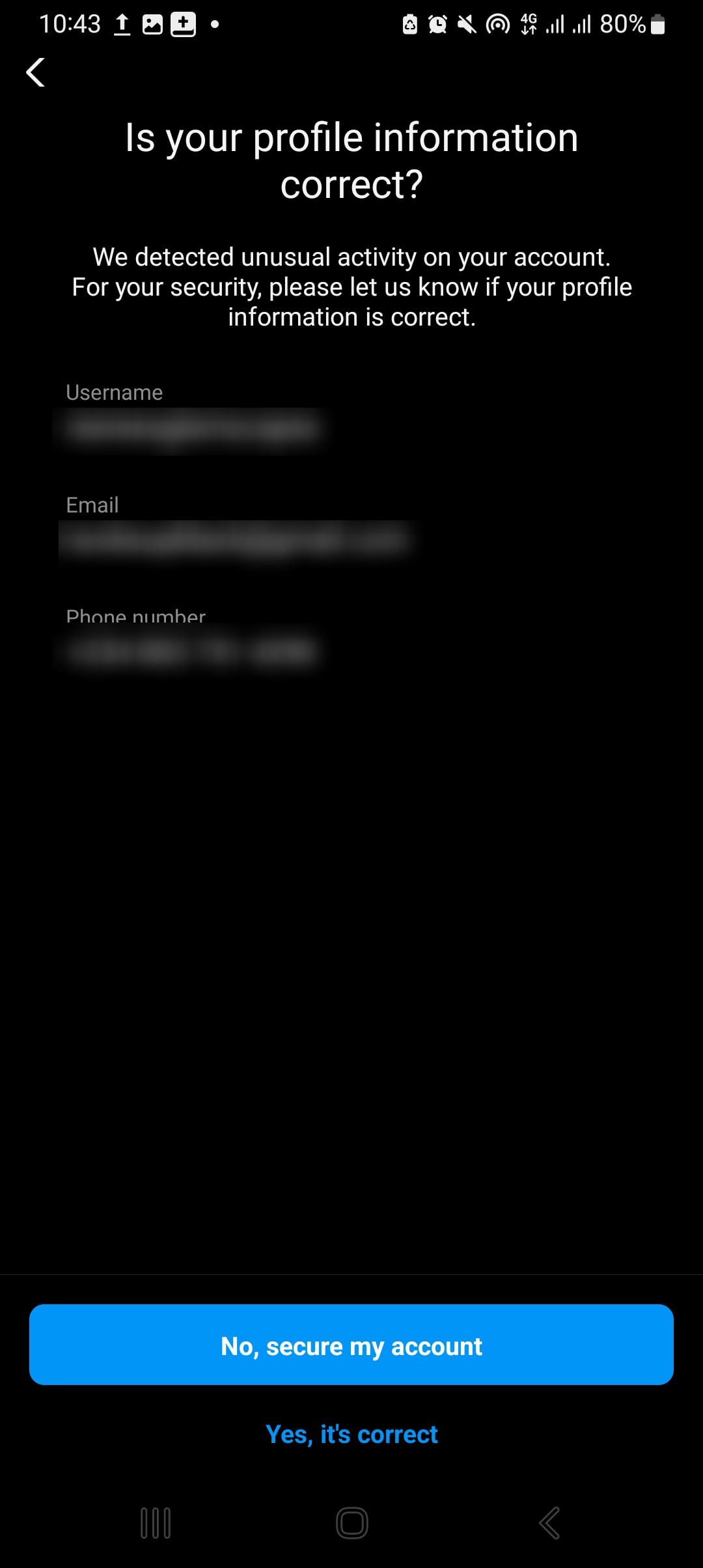 How to get your Instagram account back