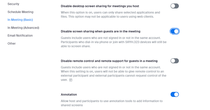 How to turn on screen sharing on a Zoom call