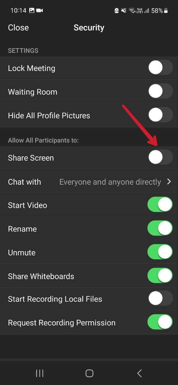 How to turn on screen sharing on a Zoom call