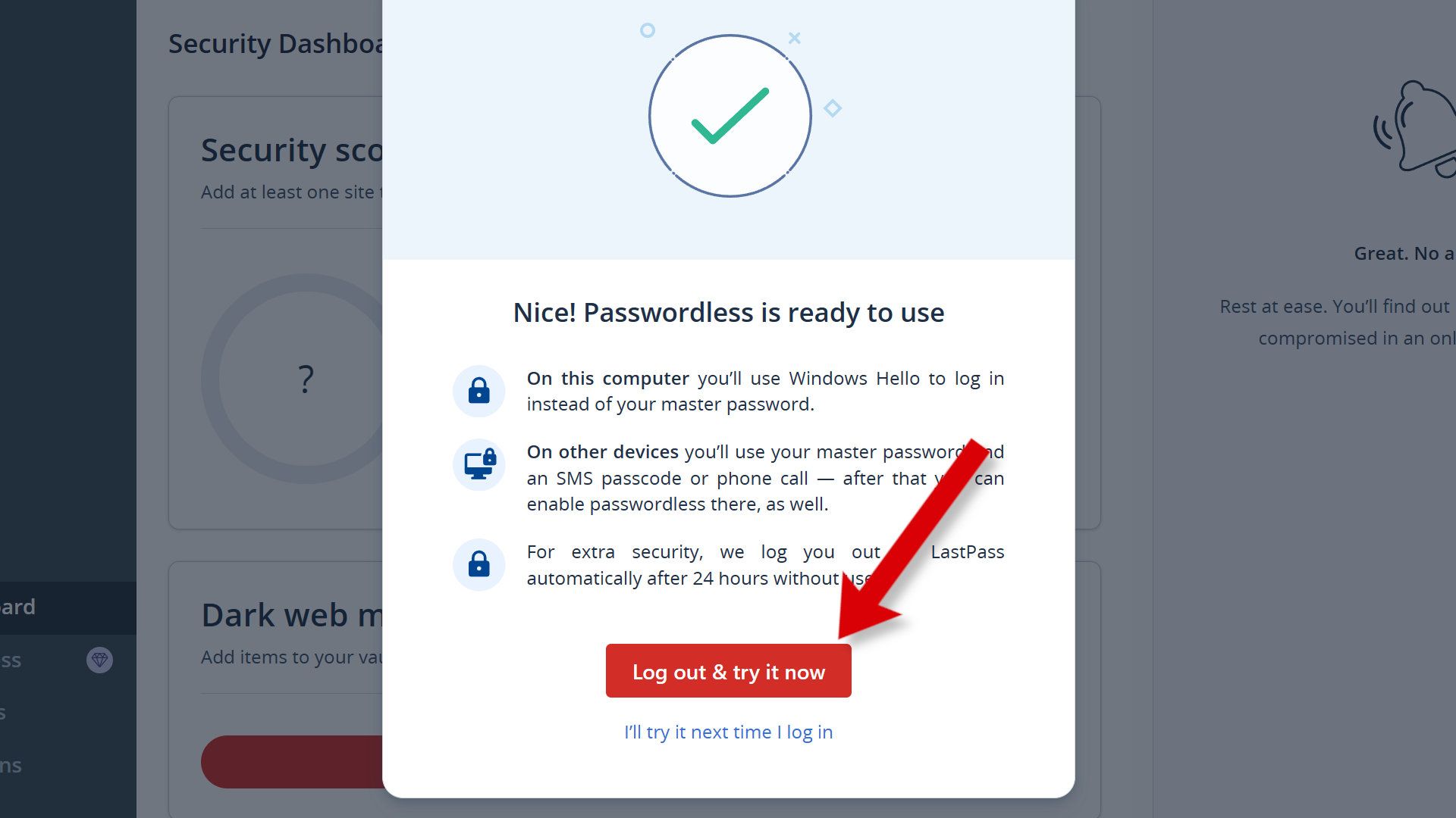 Lastpass: How to create passkeys