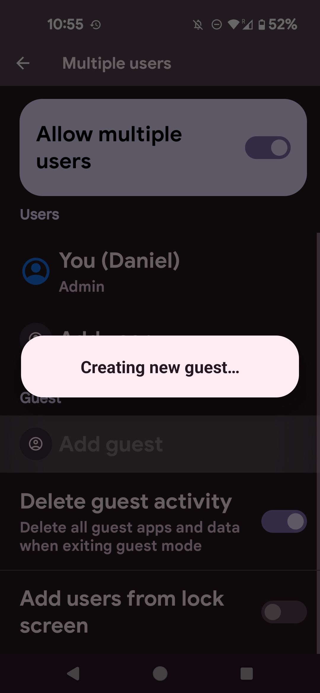 How to add profile icons with Guest Profiles in Android