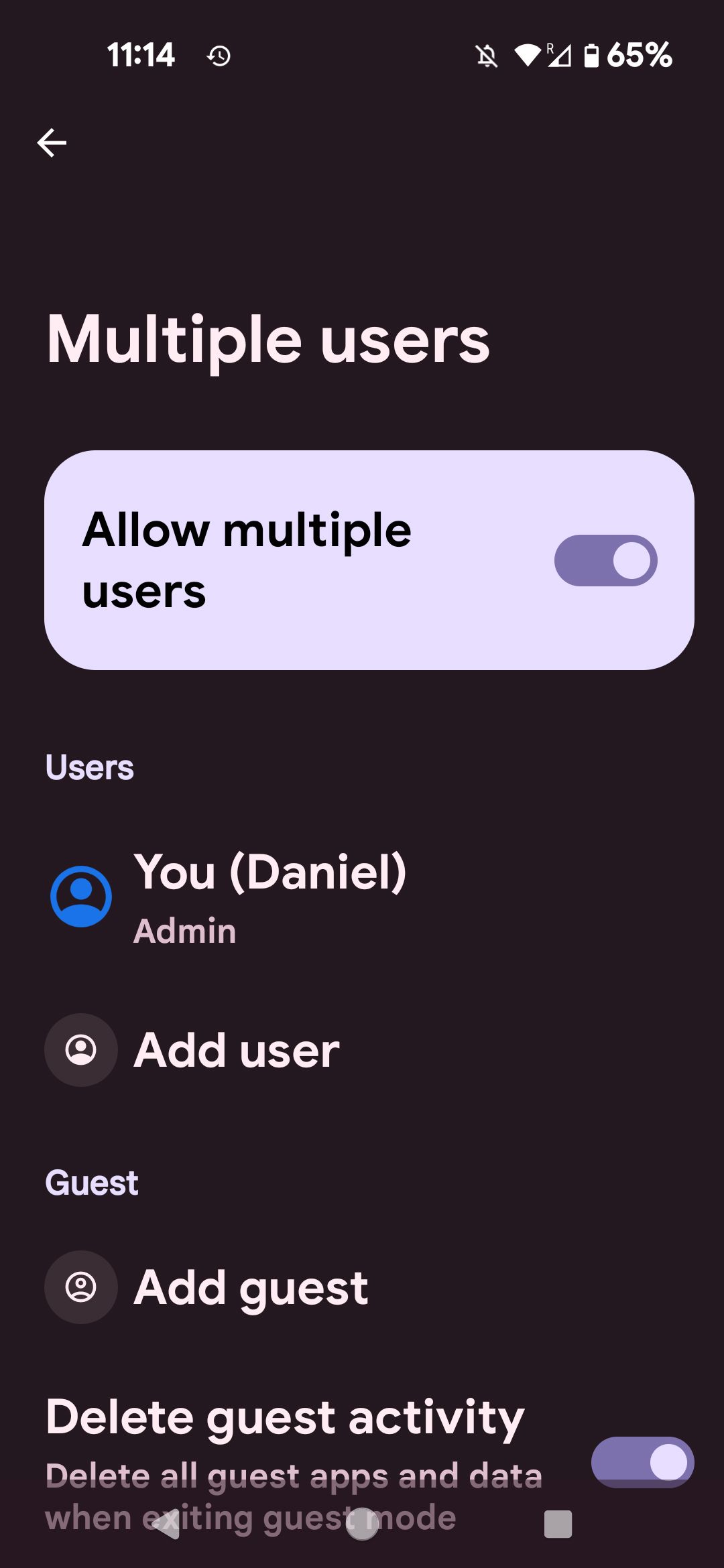 How to add profile icons with Guest Profiles in Android