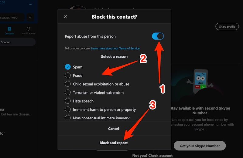 How to block and unblock someone on Skype