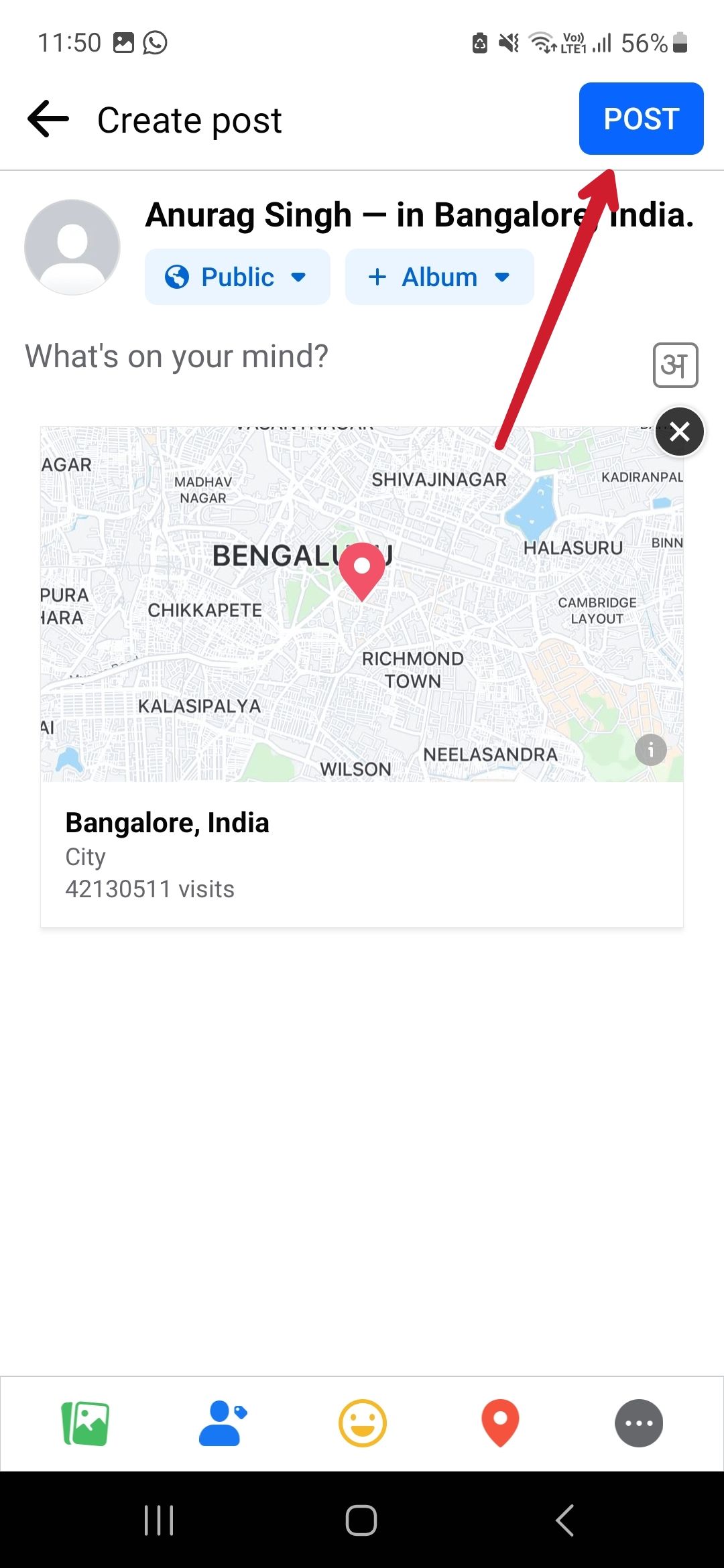 Facebook: How to check in