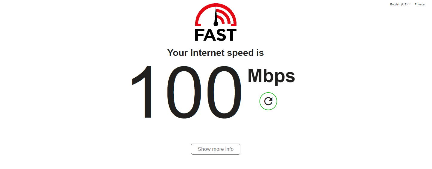 Netflix speed test store