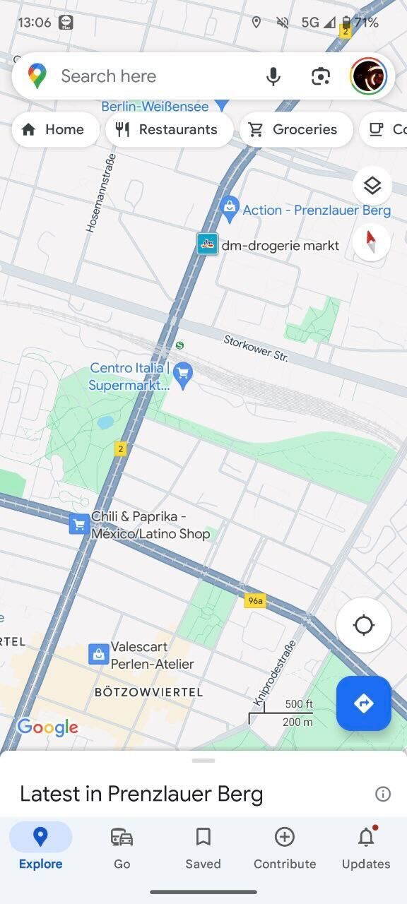 Google's new color scheme for Maps has been spotted in the wild