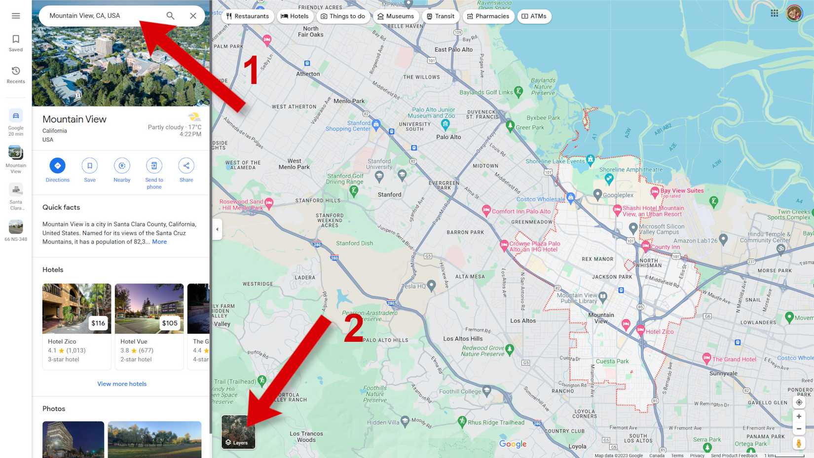 Google Maps: How to find the elevation of a specific location