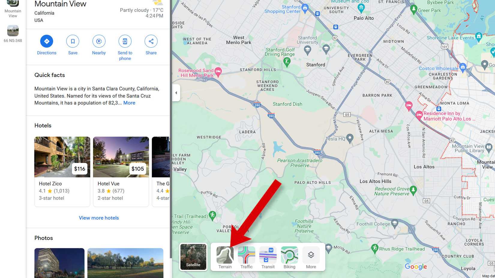 Google Maps: How to find the elevation of a specific location