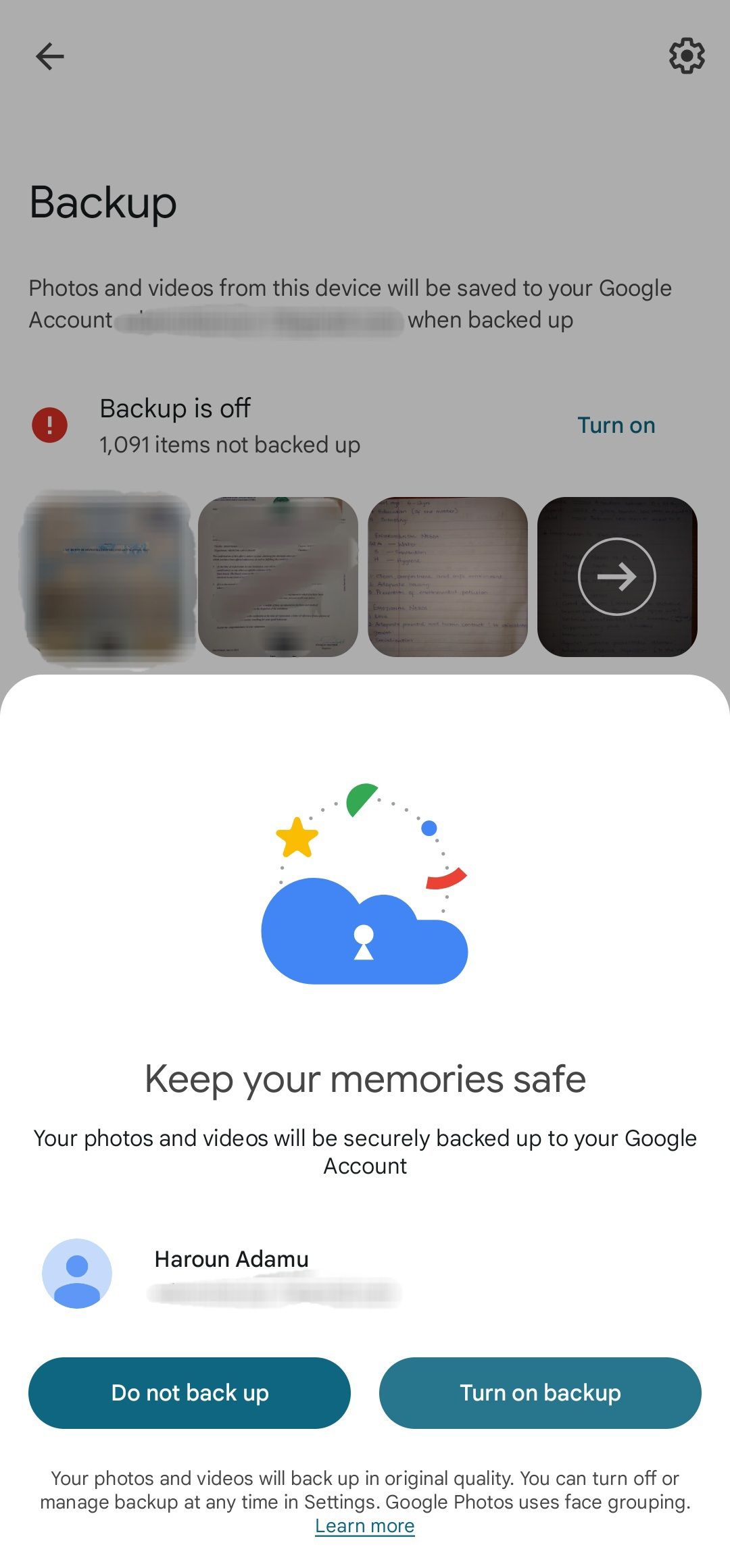How to sync and back up your images in Google Photos