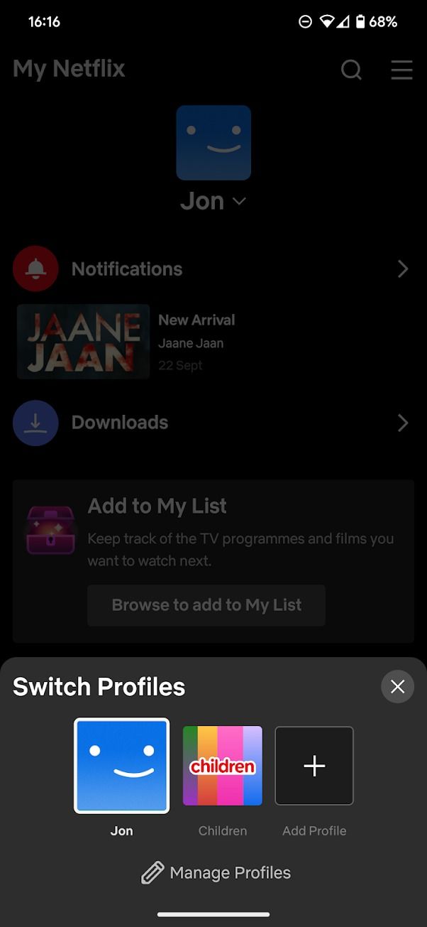 Netflix: How to create a new profile