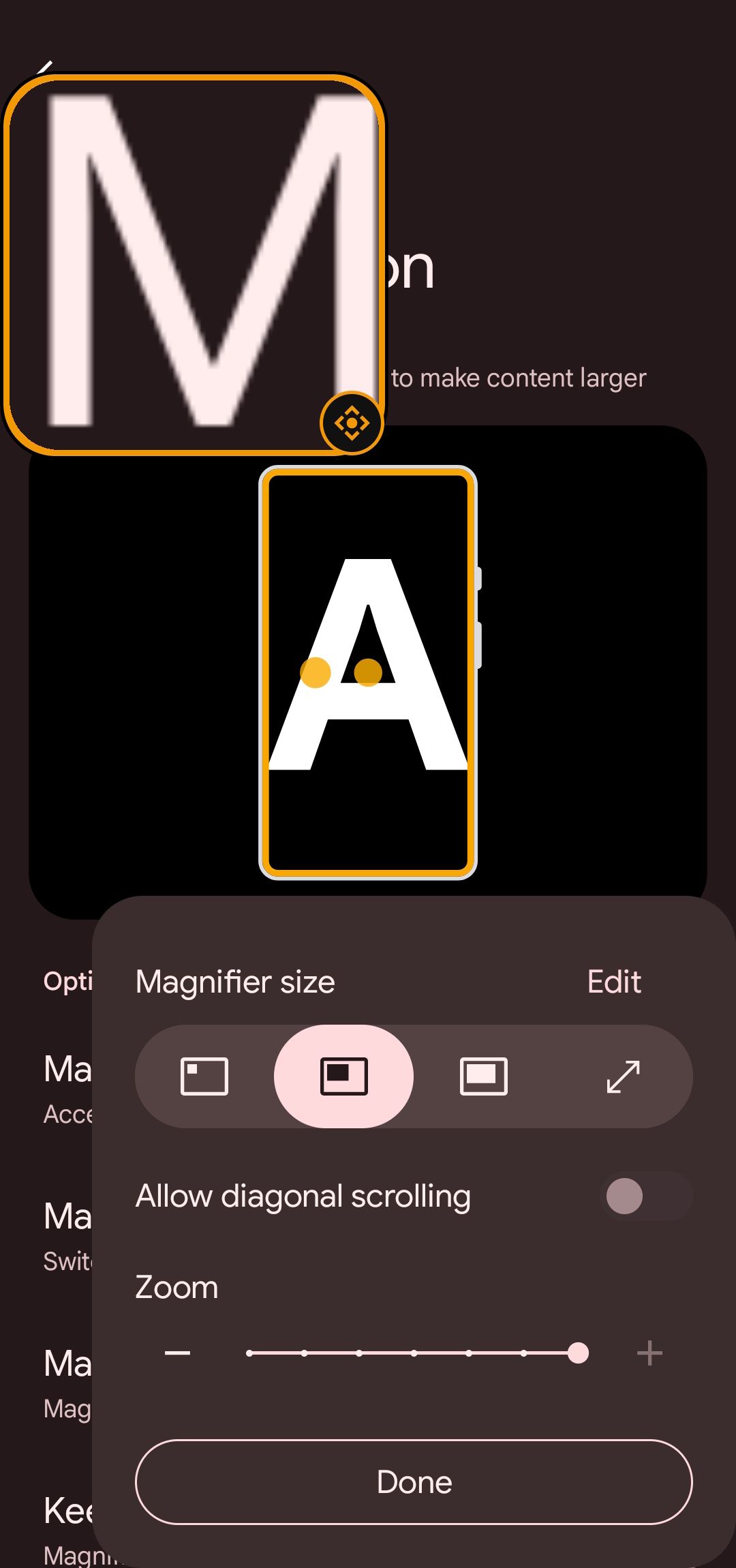 Accessibility features on Android 14