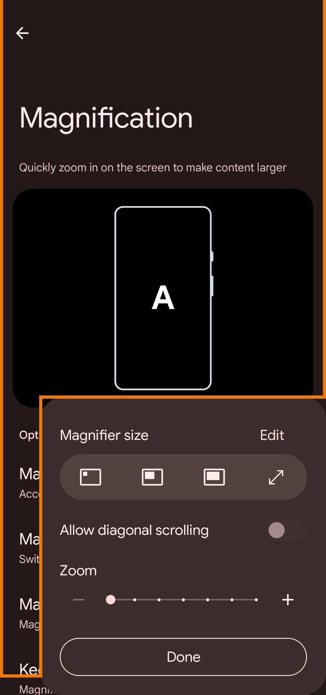 Accessibility features on Android 14