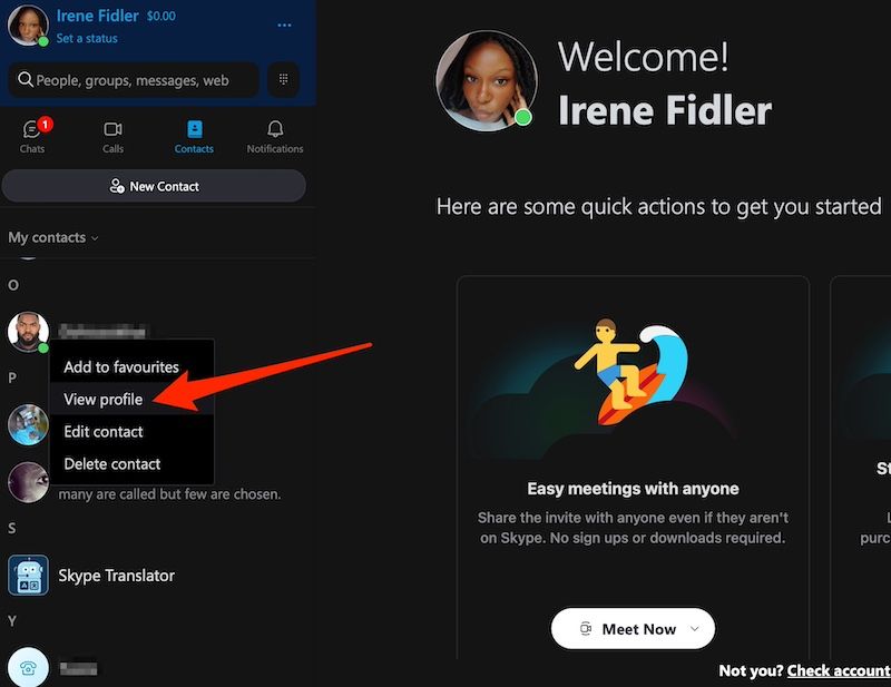How to block and unblock someone on Skype