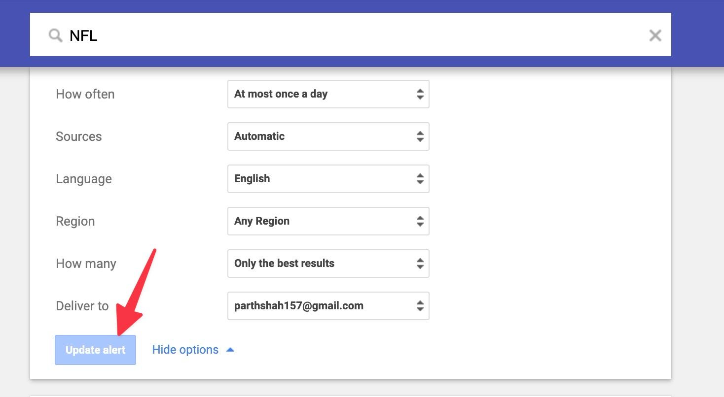 How to create Google News alerts