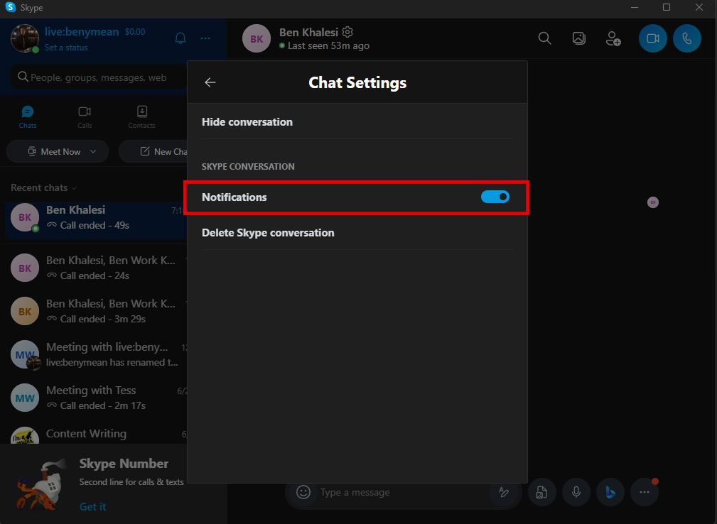 Skype: How to mute a user