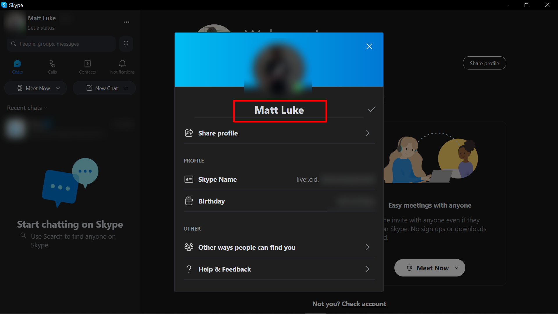 How to change your username on Skype