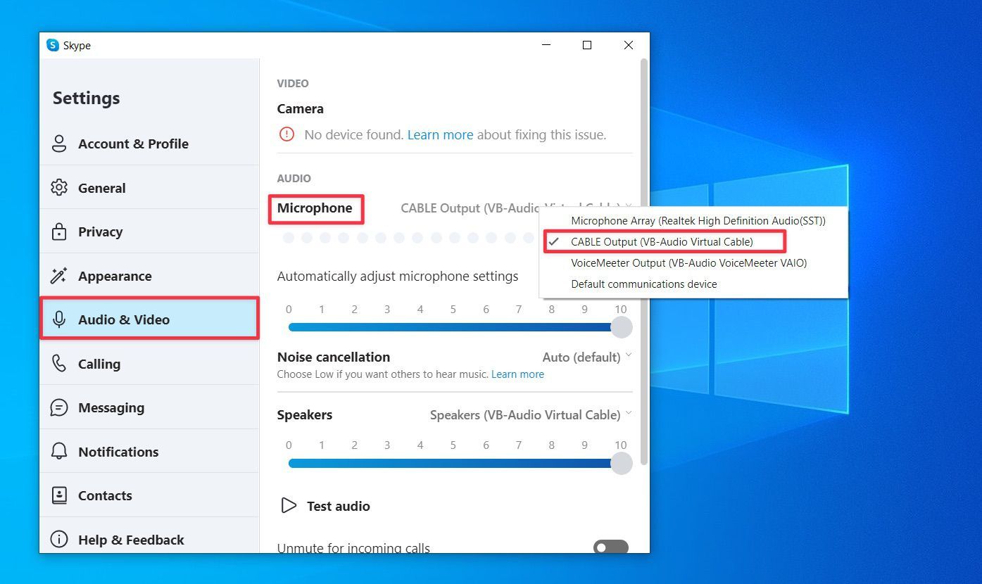 Skype: How to play music on a call