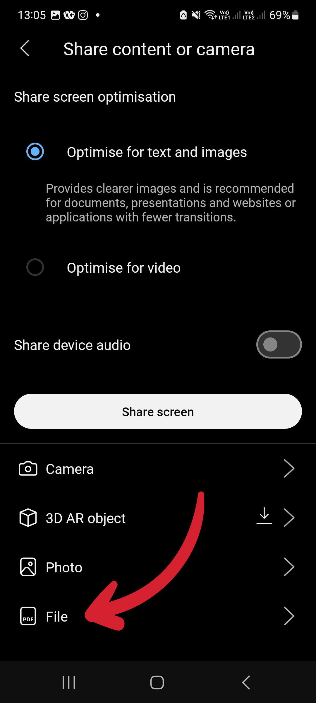 Webex: How to share your screen