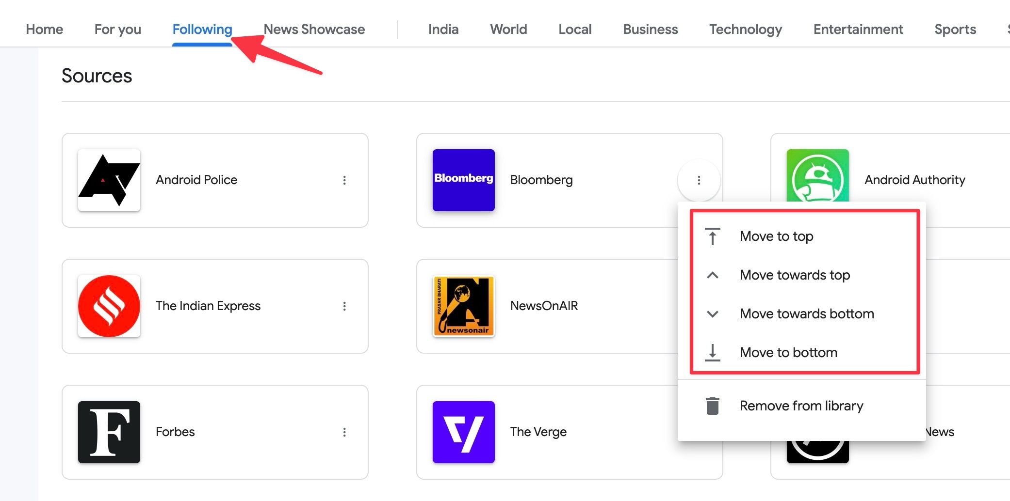 Google News: How to hide unwanted publishers and news sources