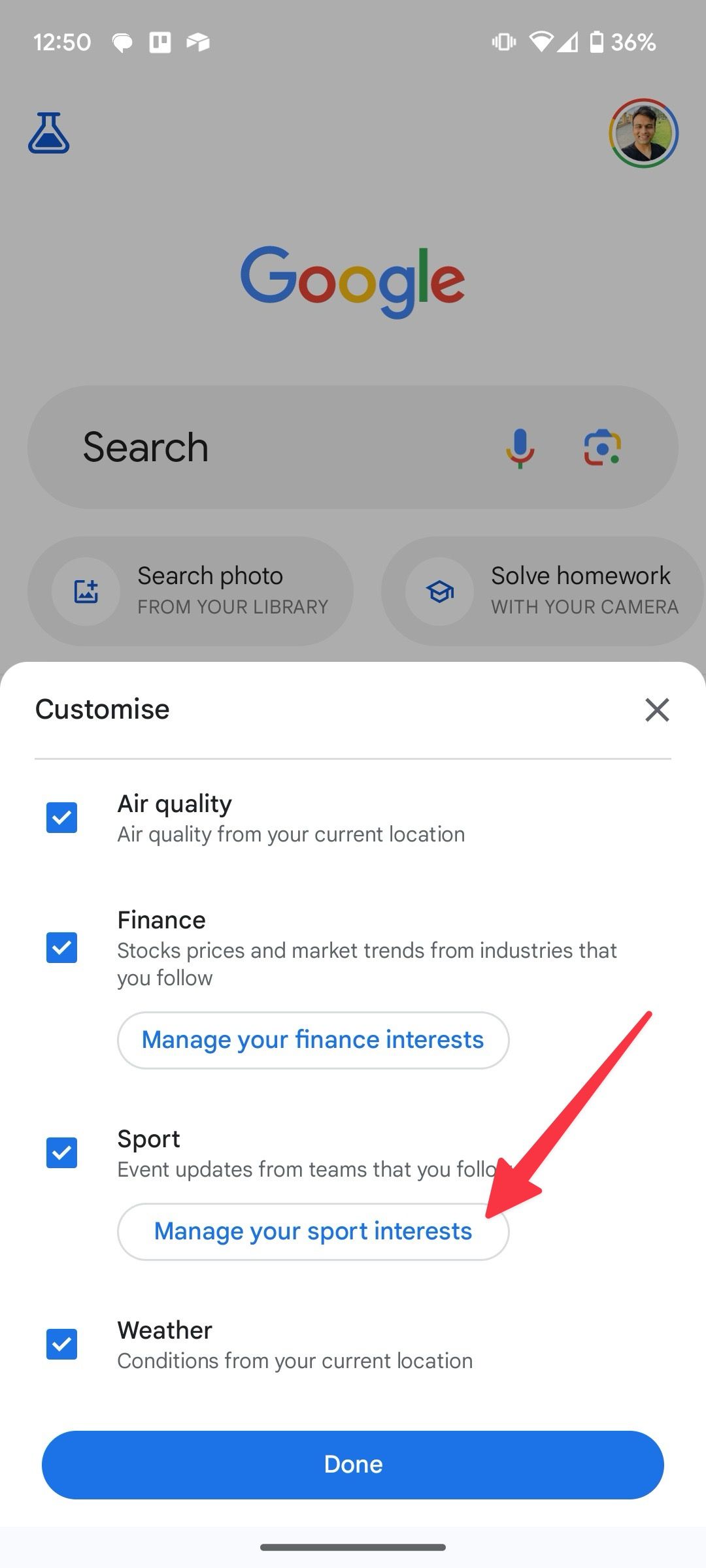 Google Discover: Add your interests to get the most relevant news