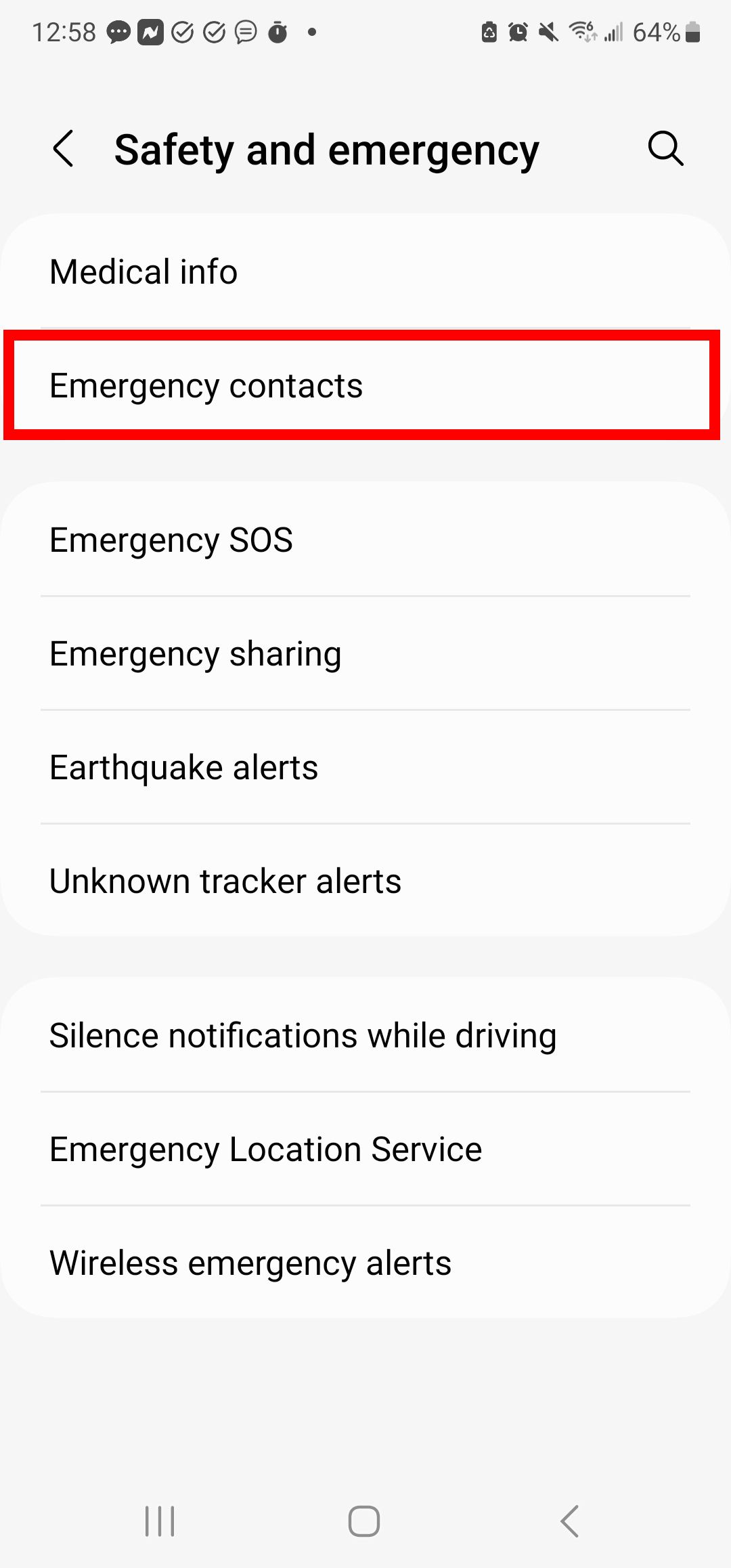 Android: How to share your health details during an emergency call