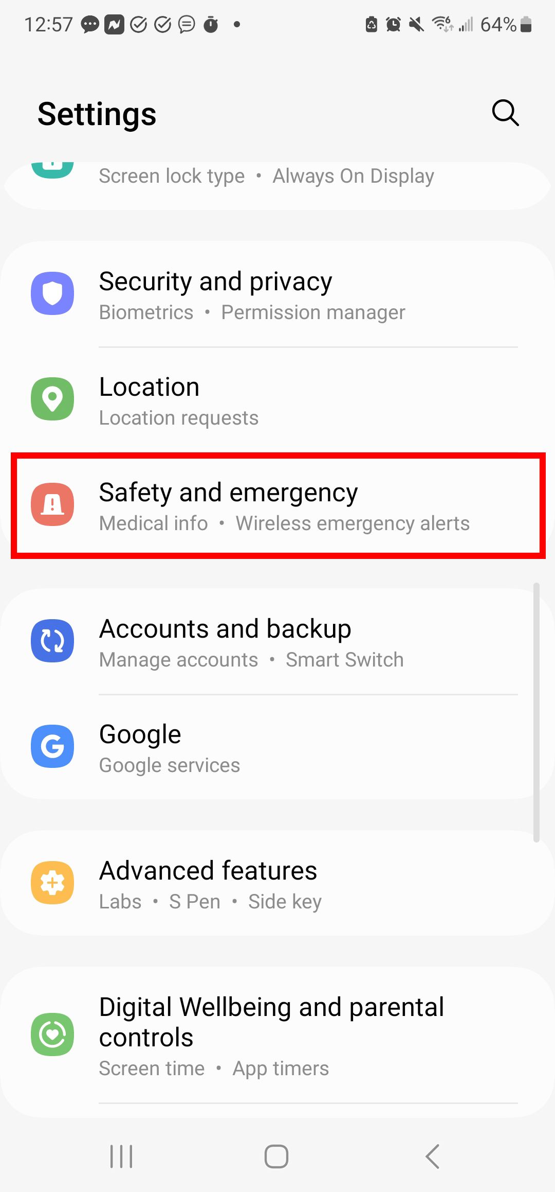 Android: How to share your health details during an emergency call