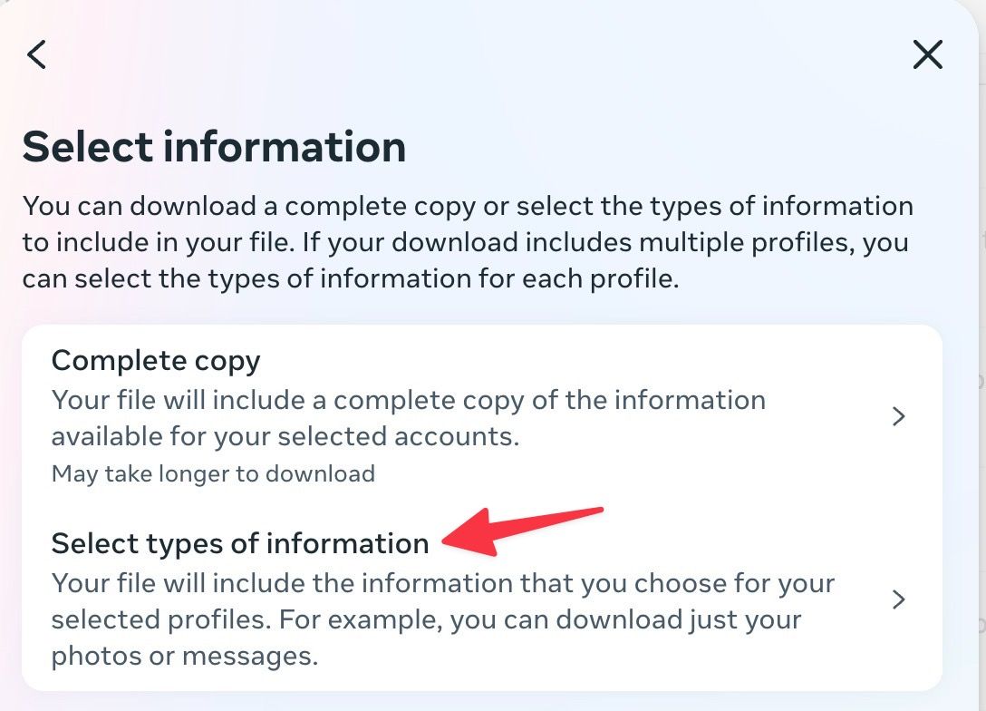 How to export messages from Facebook and Instagram