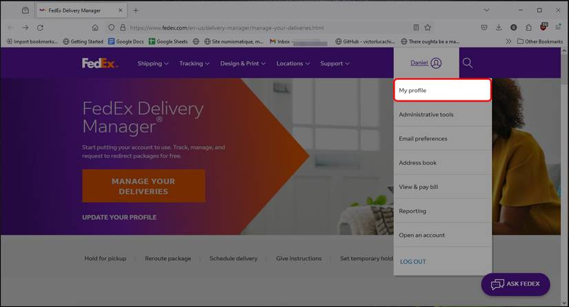 FedEx: How to set up delivery notifications