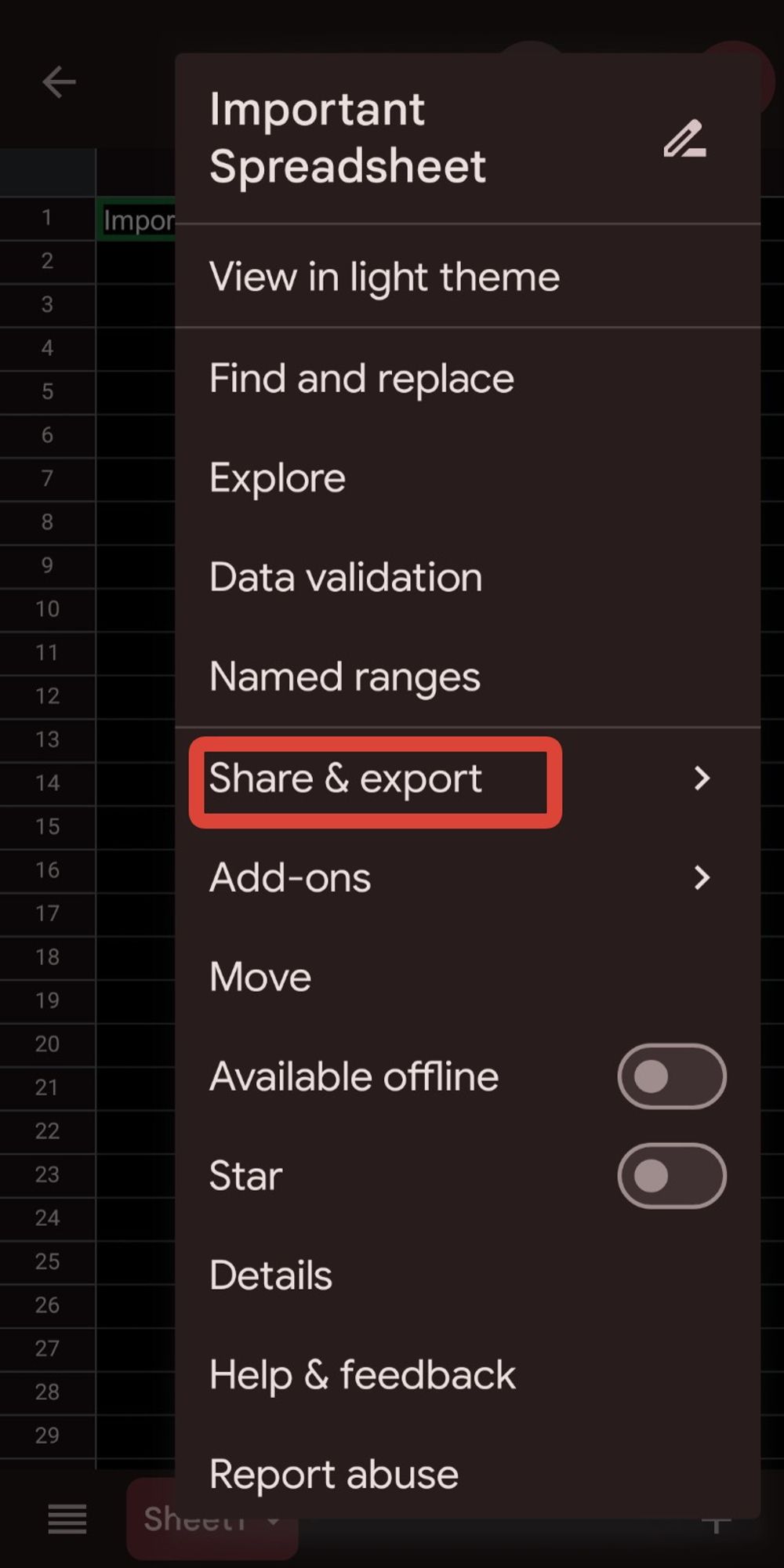 Google Sheets: How to export files