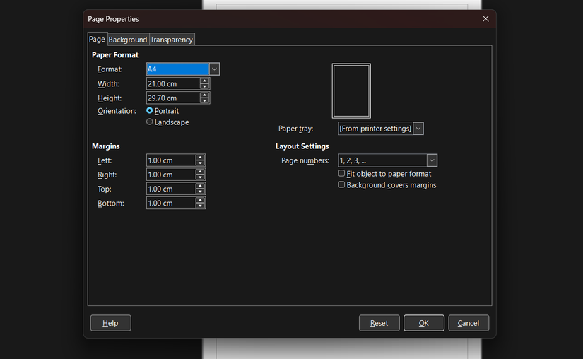How to change page orientation in LibreOffice