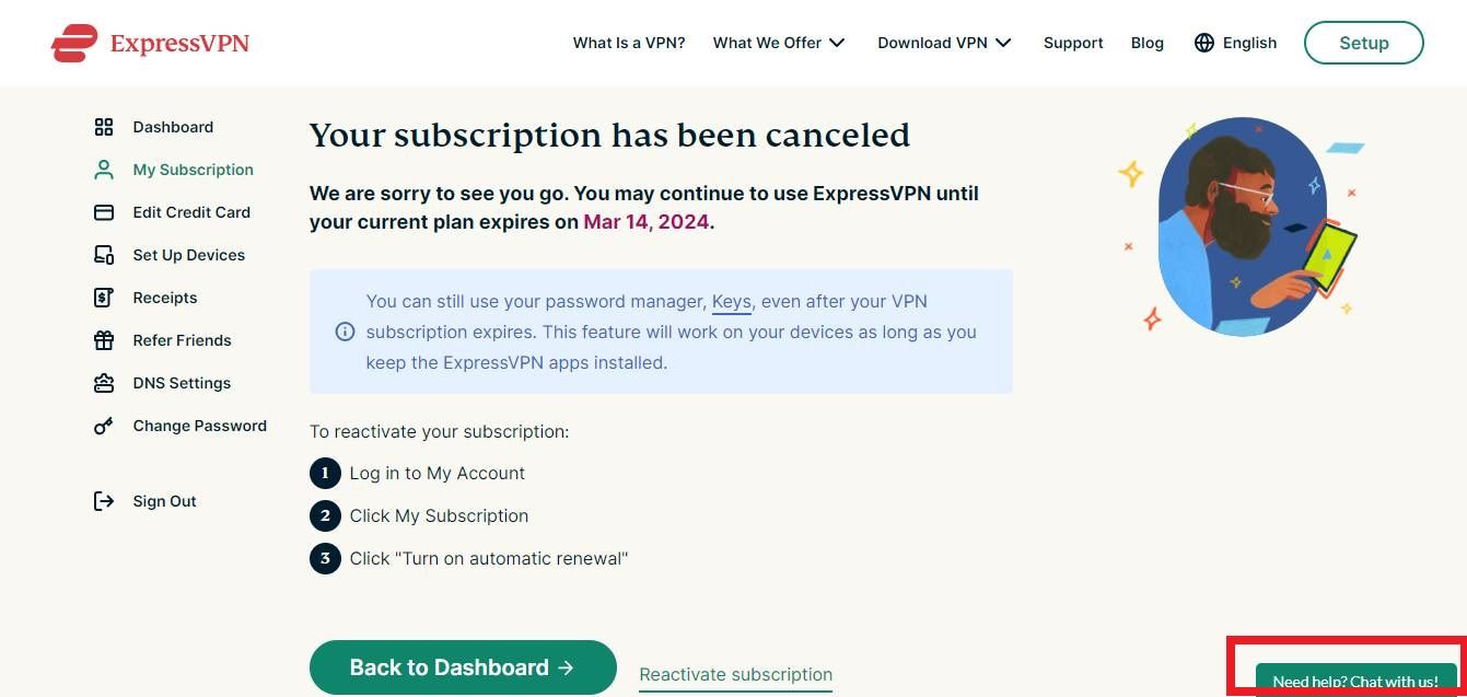 ExpressVPN: How to cancel your subscription