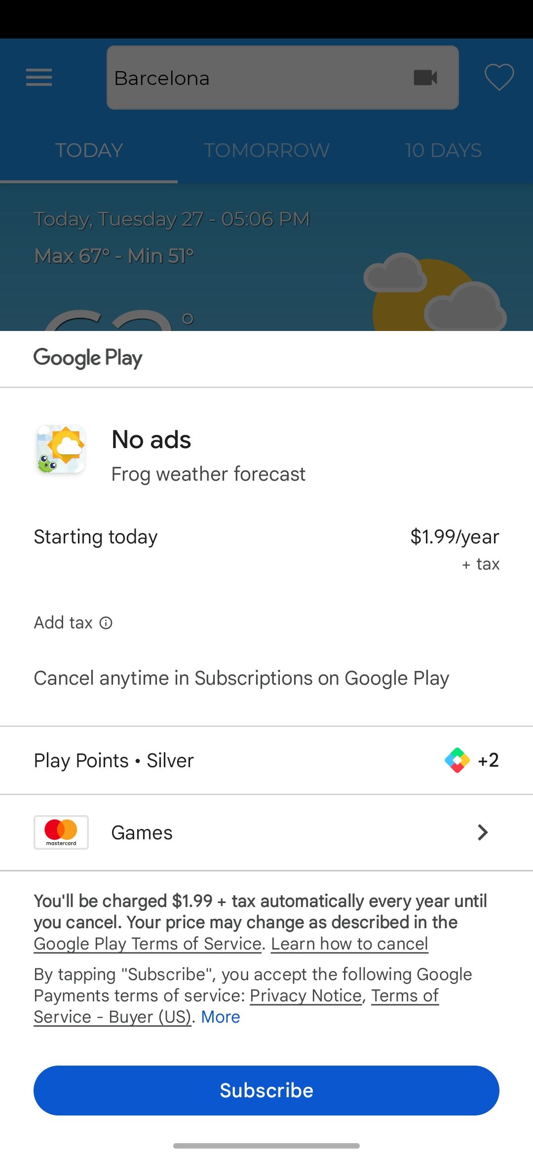 I tried this bootleg Google Weather app so you don't have to