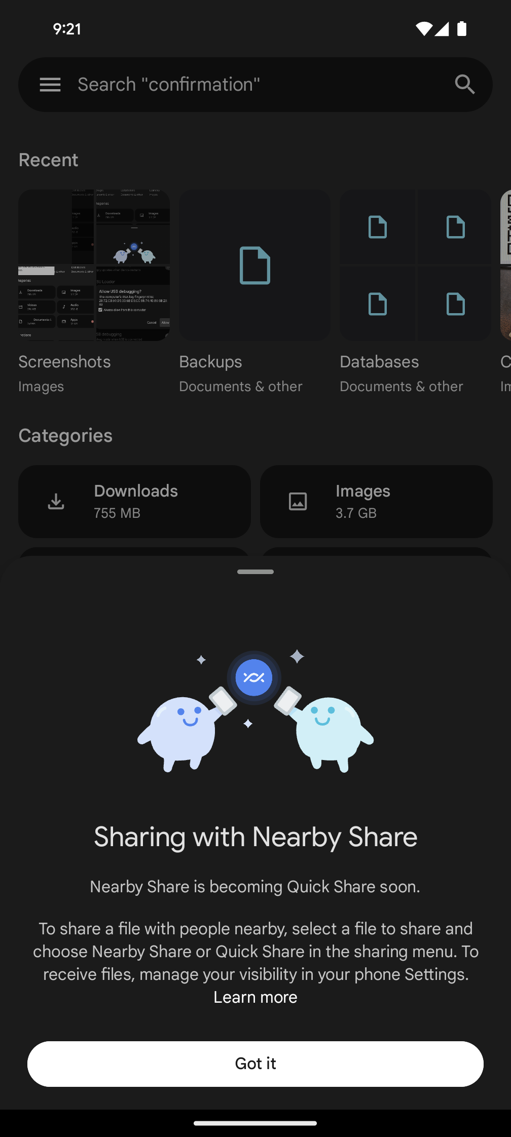 Google Files goes tab-less with its latest redesign