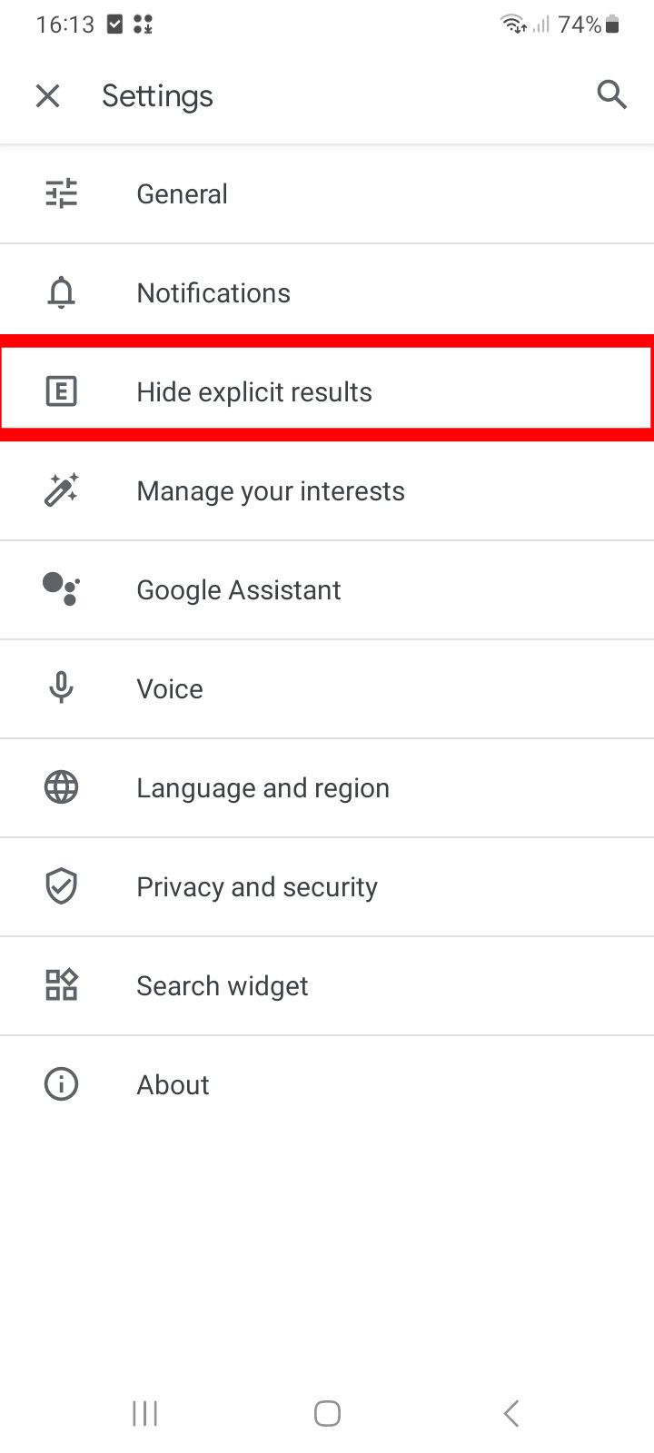 How to turn off Google SafeSearch and other search filters