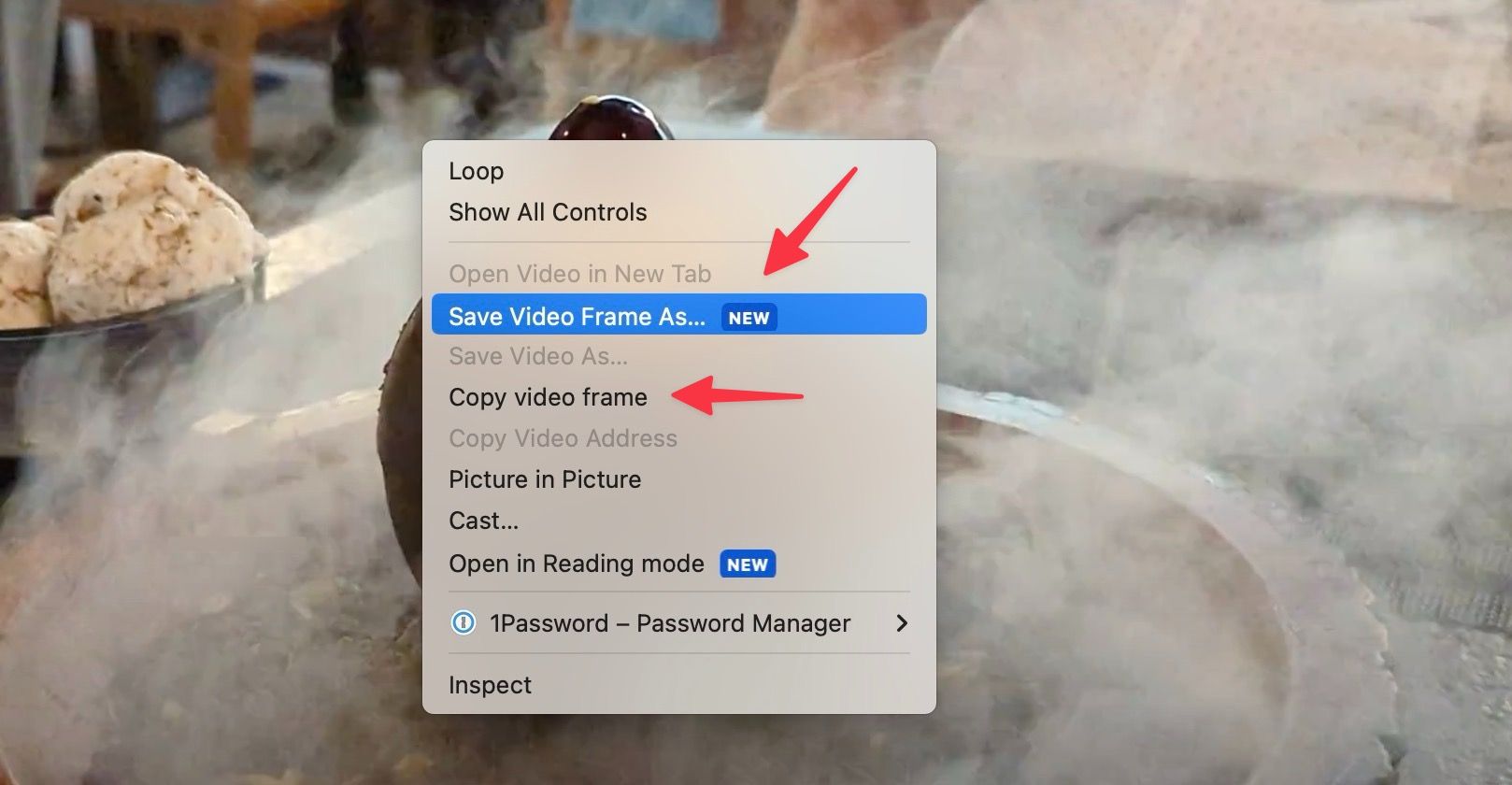 Chrome: How to grab video stills with the Save Video Frame feature